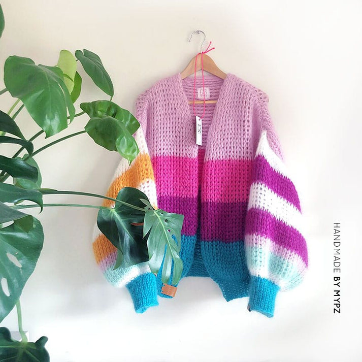 Crochet pattern – MYPZ bomber cardigan striped (ENG-NL) – MYPZ Handmade ...